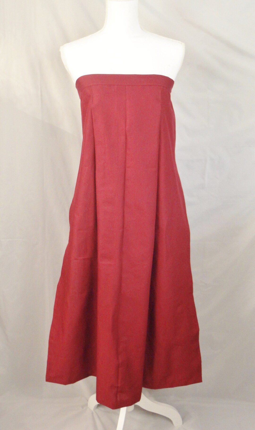 Merlot Red Renaissance Sleeveless Long Cami Chemise Top; Medieval ...