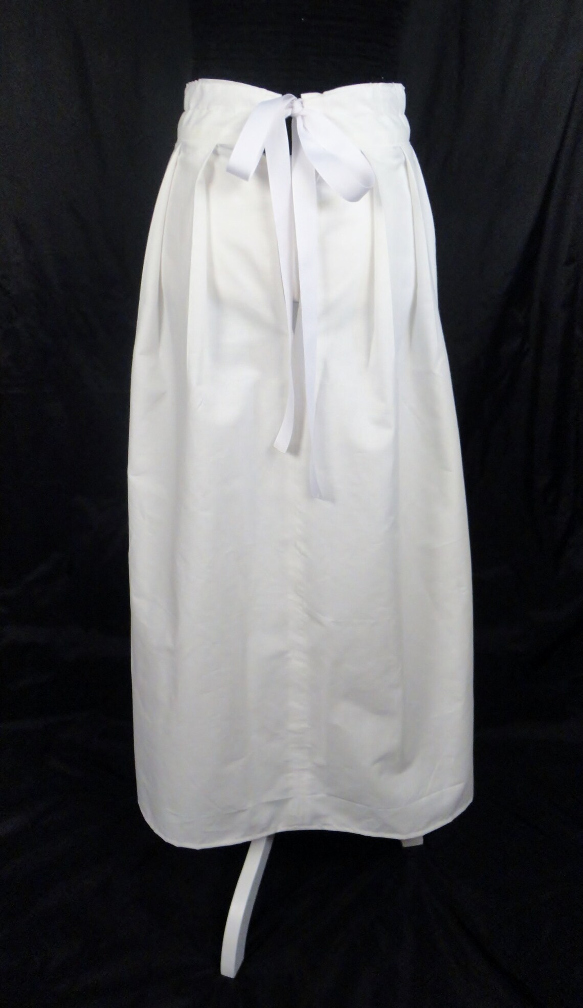 White pleated historical drawstring skirt renaissance skirt | Etsy