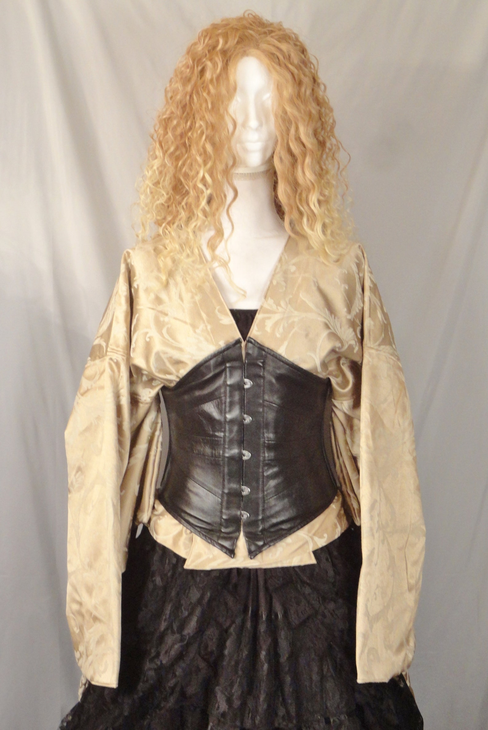 Gold and Cream Damask Renaissance Wrap Top Medieval Kimono | Etsy