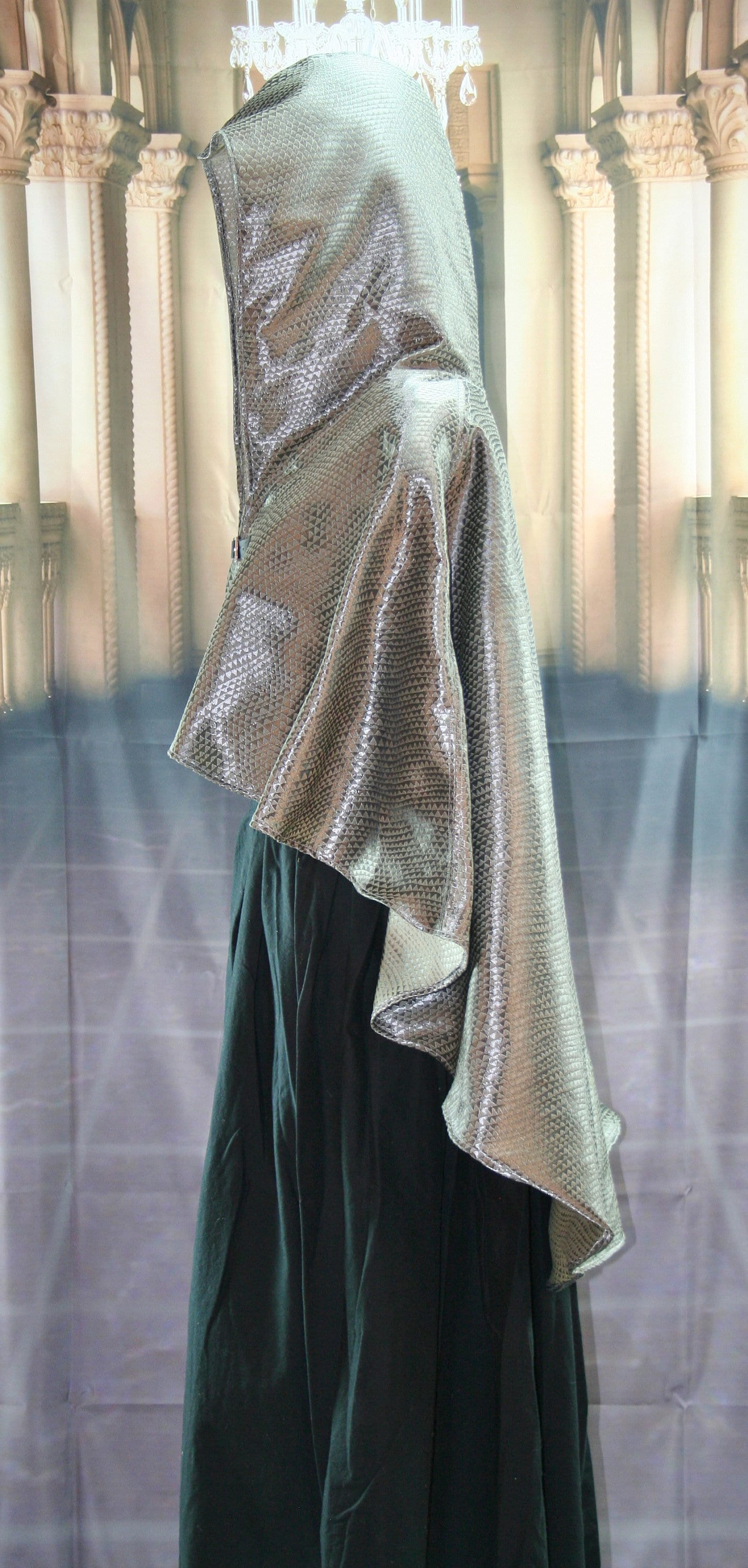 Metallic Renaissance Hi-low Cloak With Hood Medieval Cape | Etsy