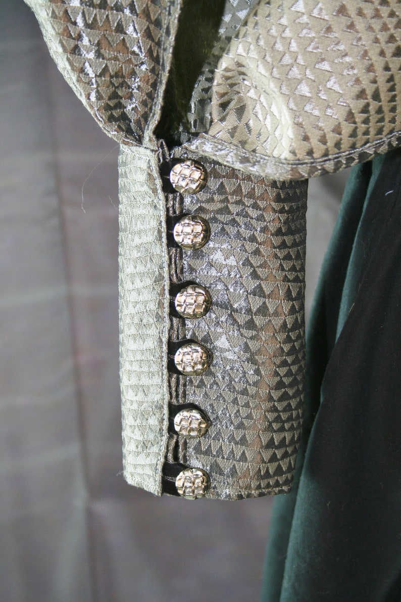 Metallic Renaissance Draped Cape Sleeve Bolero Jacket | Etsy