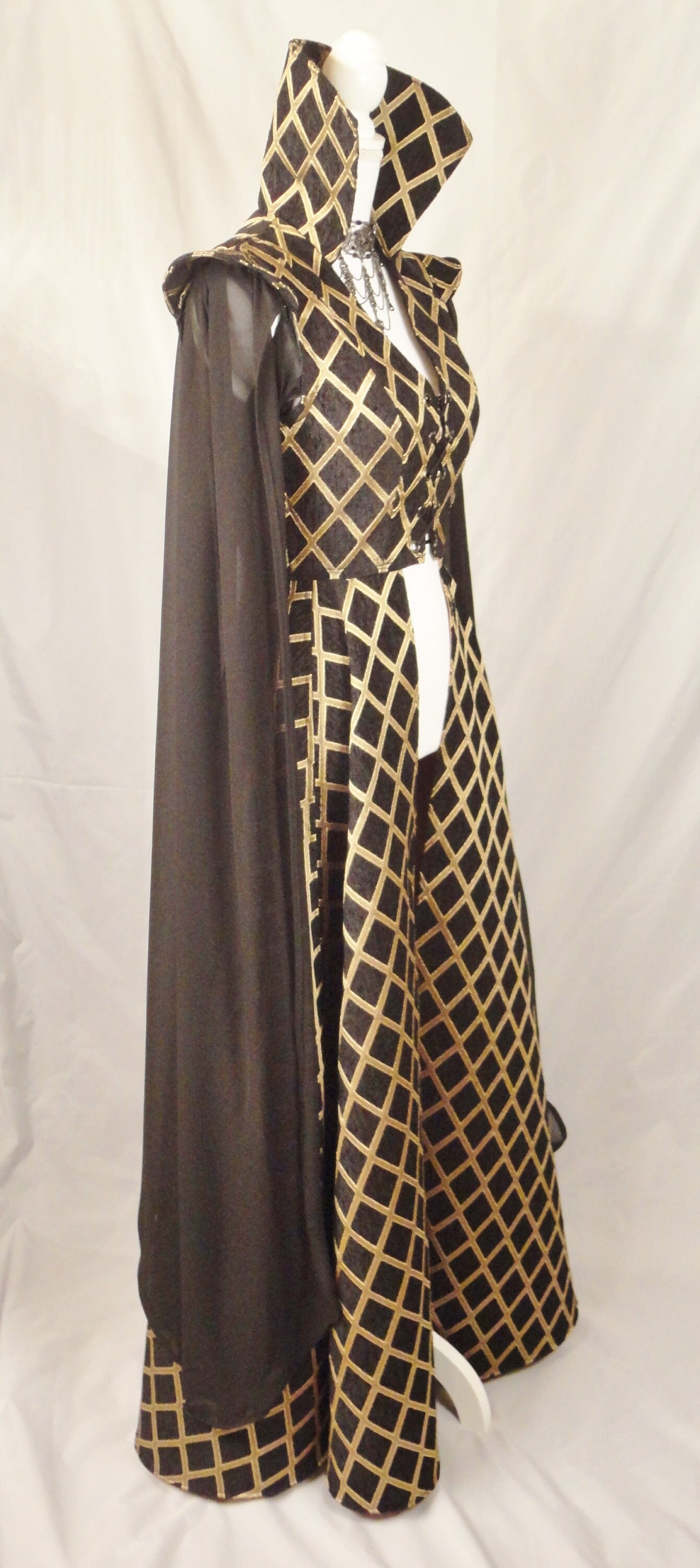 The Phantom Queen Black and Gold Diamond Women's | Etsy