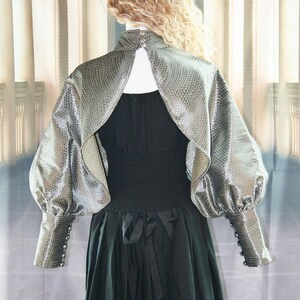 Metallic Renaissance Draped Cape Sleeve Bolero Jacket - Etsy
