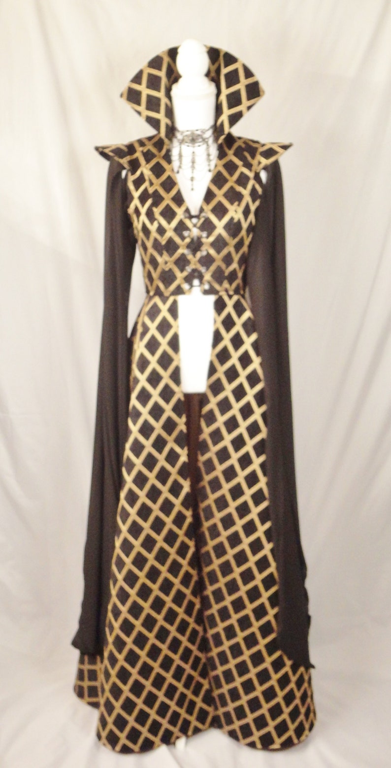 The Phantom Queen Black and Gold Diamond Women's | Etsy