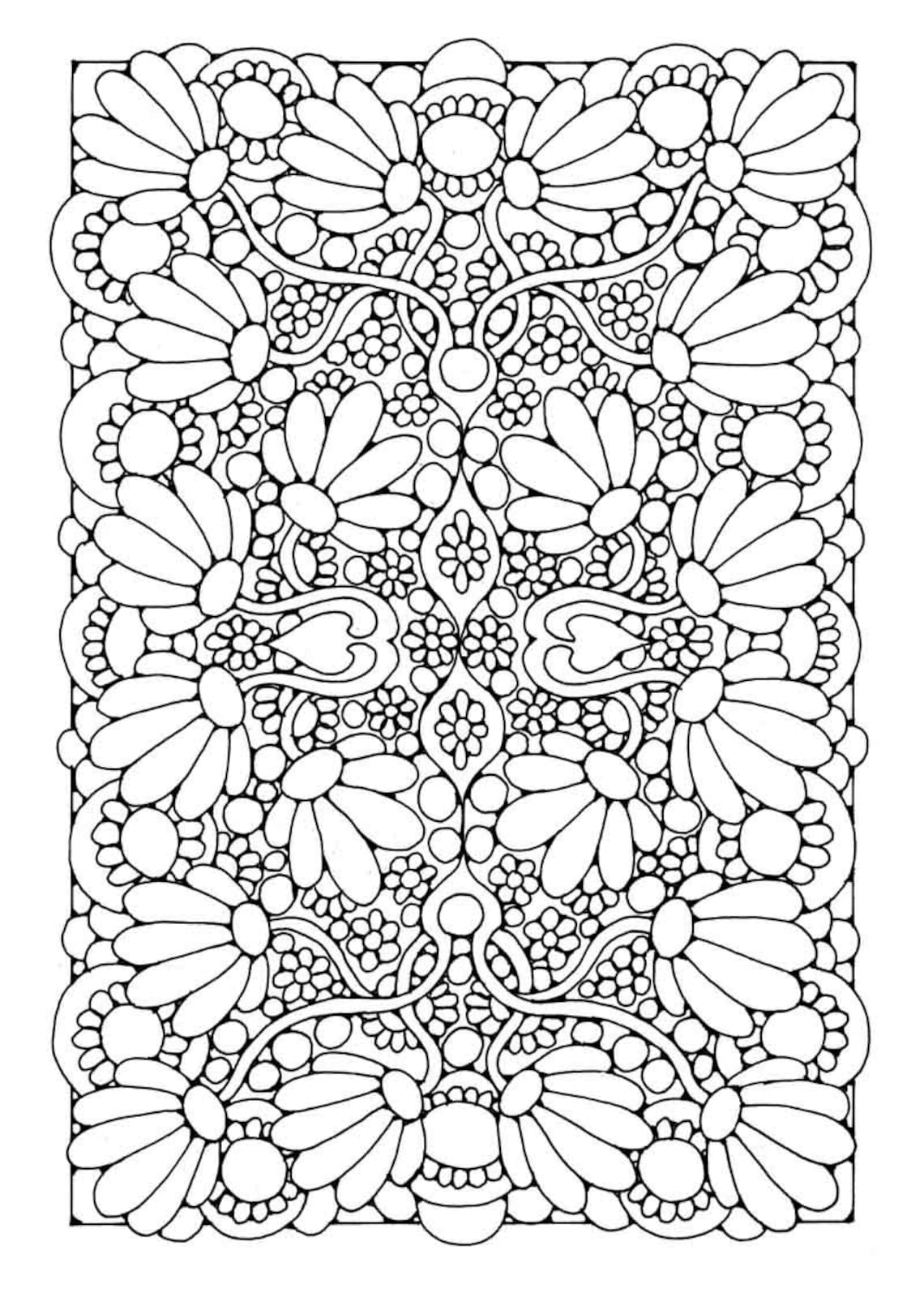 Patterns to Colour In. 62 Different Pages to Download and Print Out. - Etsy