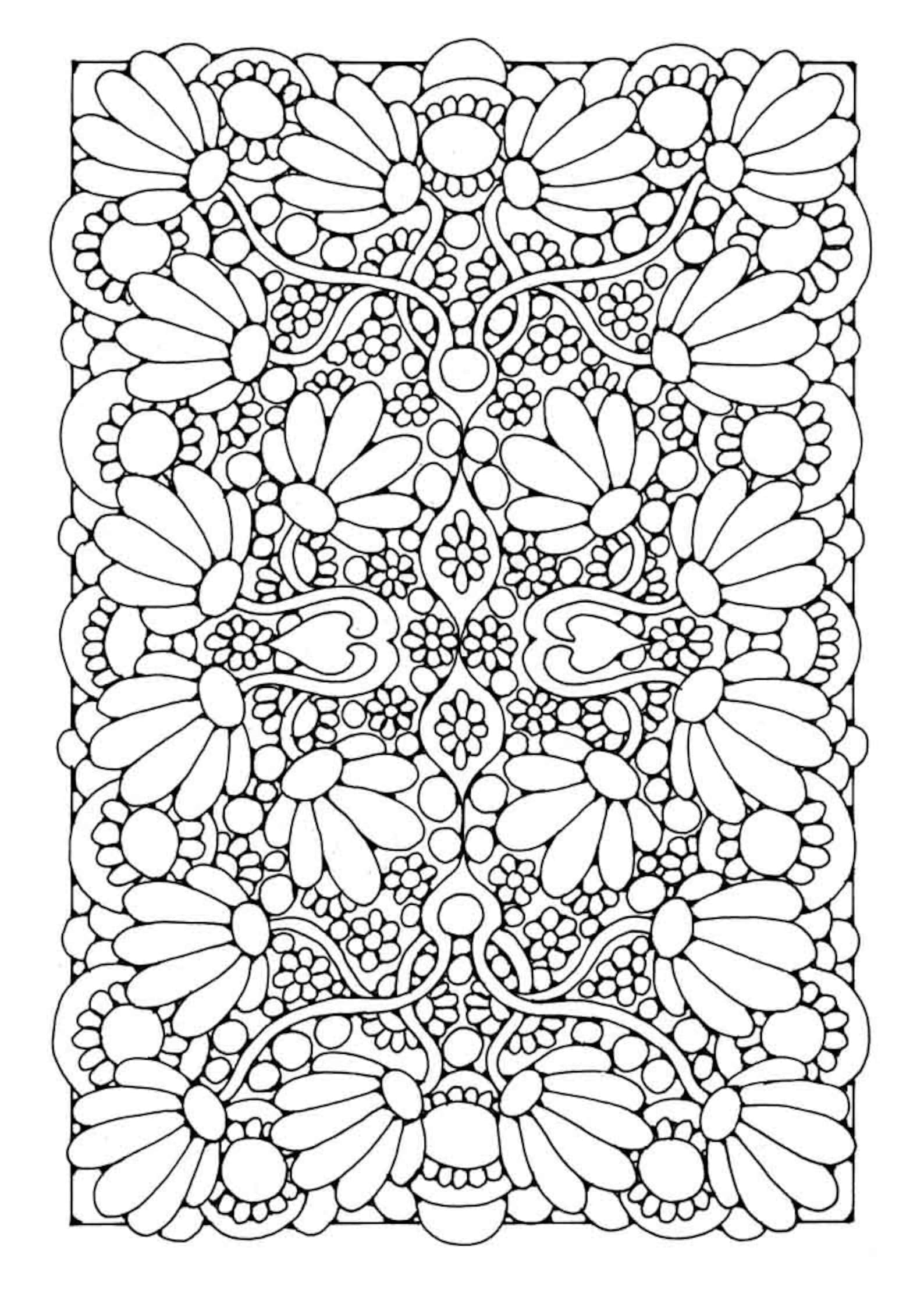 Patterns to Colour In. 62 Different Pages to Download and Print Out. - Etsy