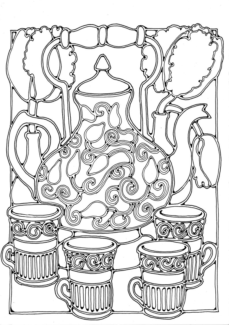 100 Batik Style Pictures to Colour - Etsy