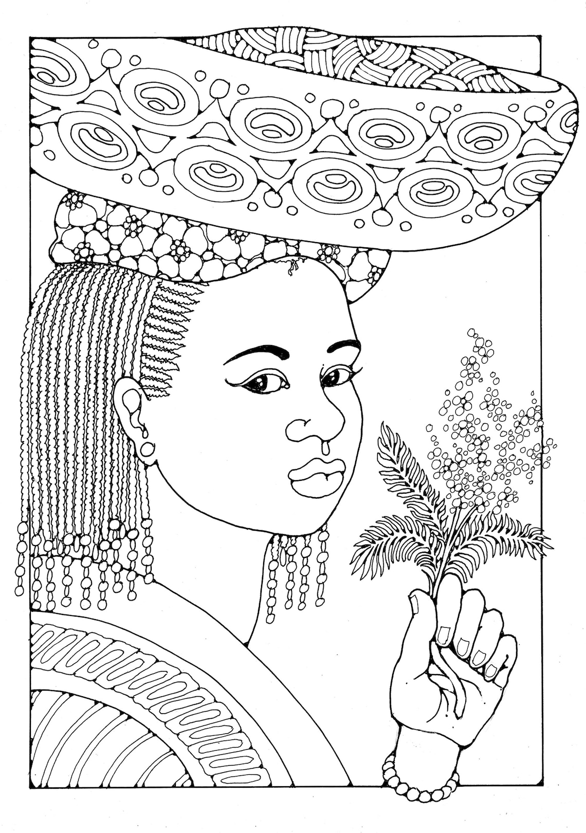 An African Style Colouring Book - Etsy