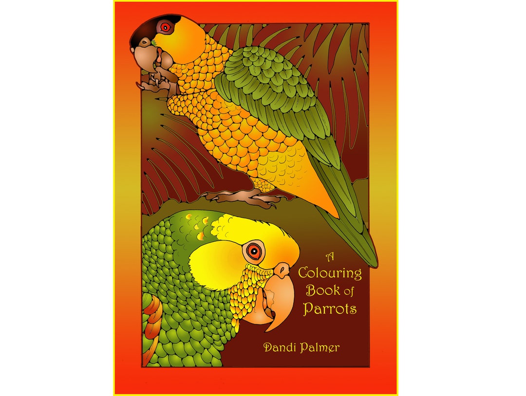 A Colouring Book of Parrots, 42 Different Pages to Download - Etsy