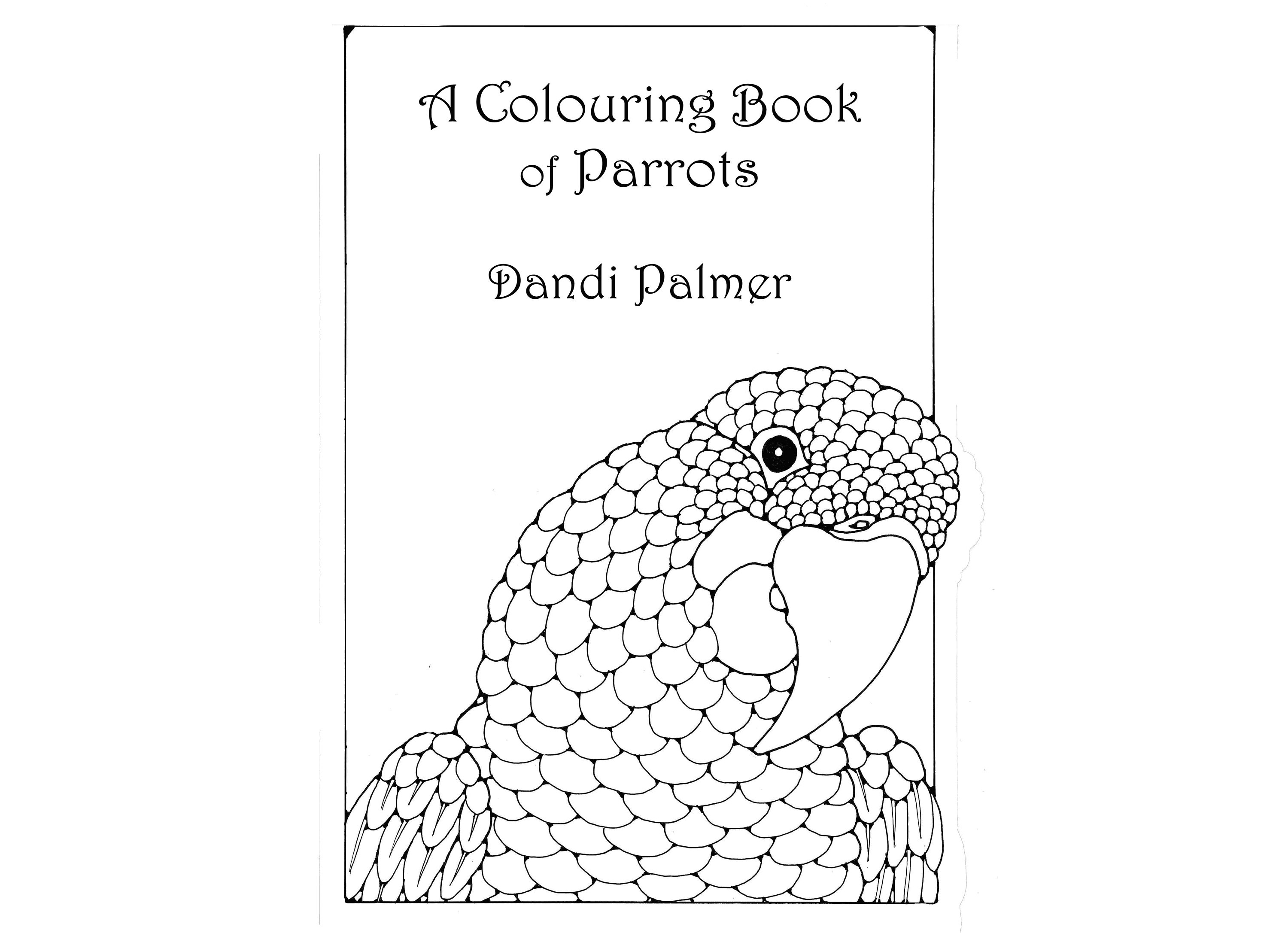 A Colouring Book of Parrots, 42 Different Pages to Download - Etsy