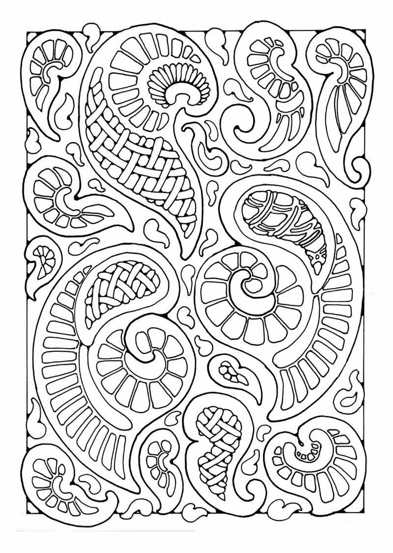 Patterns to Colour In. 62 Different Pages to Download and Print Out. - Etsy