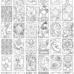 A Children’s Colouring Book in US Letter Format, 62 Different Pages to ...