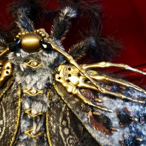 Bone Moth, Soft Textile Sculpture, Art Object, Taxidermy Gift, Mystic ...