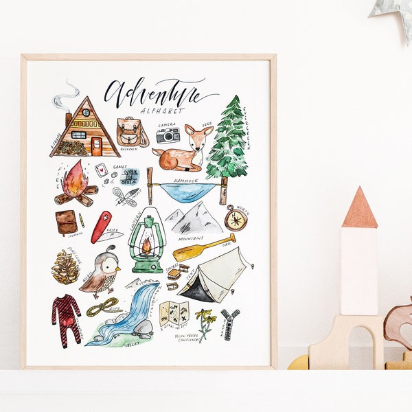 Camping Alphabet - Etsy