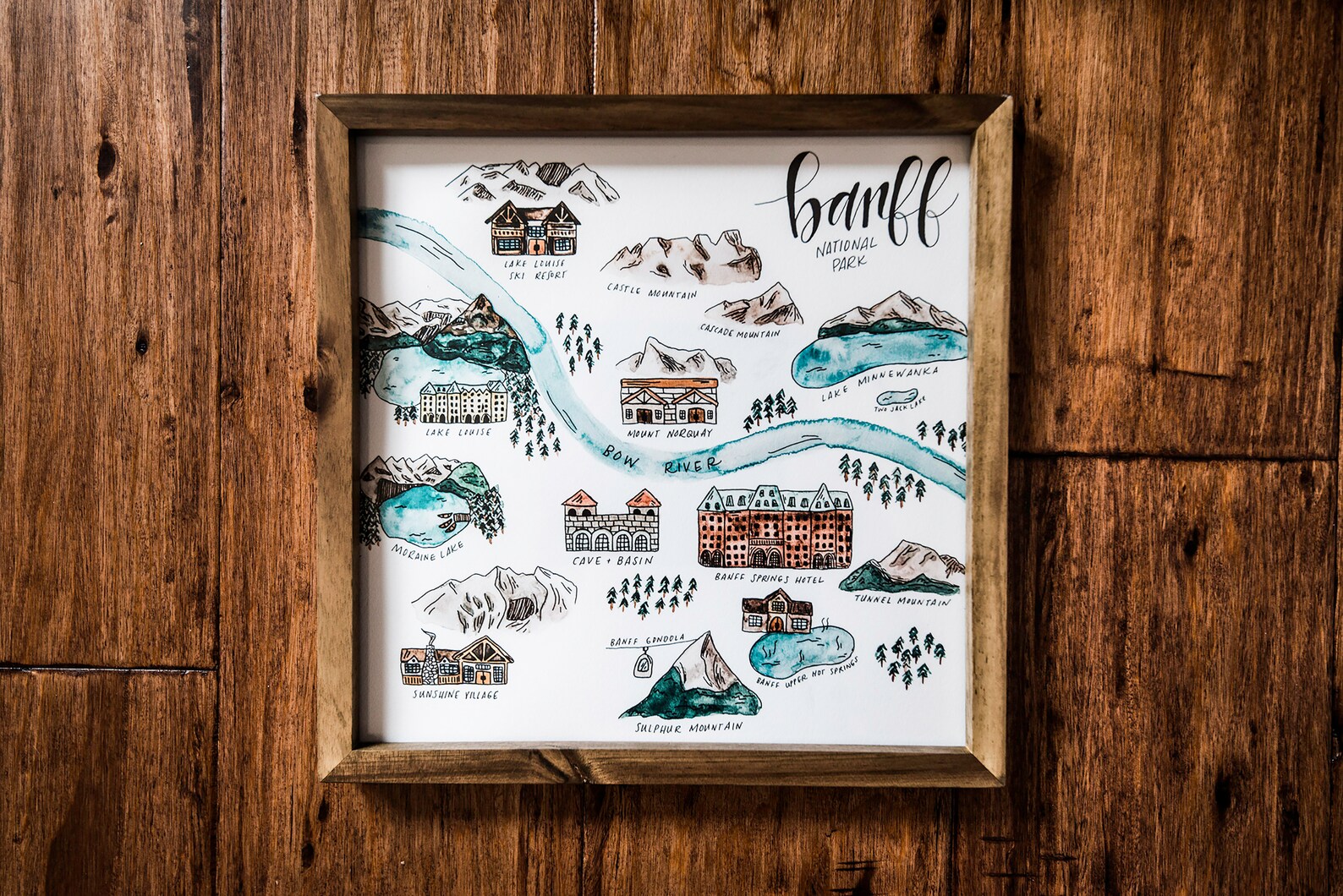 Banff Map Print Map Print Parks Canada Canadian Map - Etsy Canada