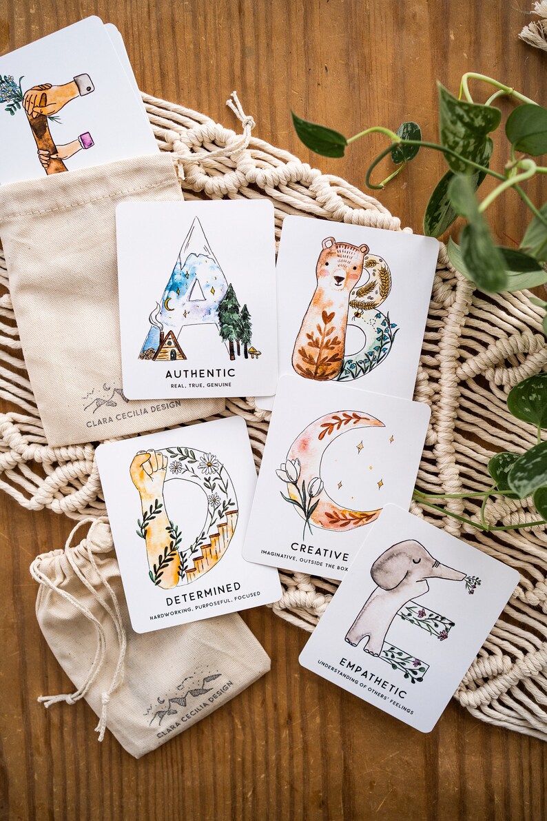 Affirmation Alphabet Flashcards ABC Flashcards Nursery - Etsy