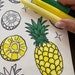 Fruit Pattern Coloring Pages, Download and Print Right Now - Etsy