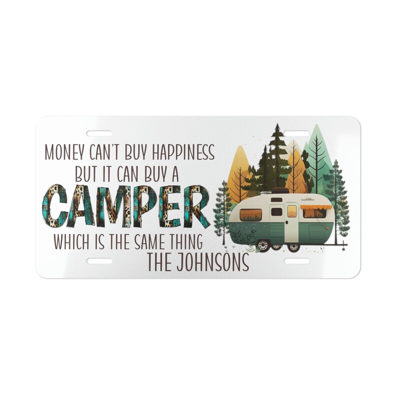 Personalized Camper License Plate: Funny RV Vanity Plate - Etsy