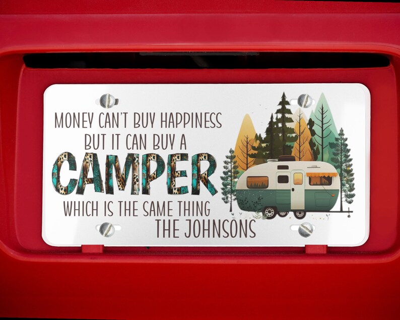 Personalized Camper License Plate: Funny RV Vanity Plate - Etsy