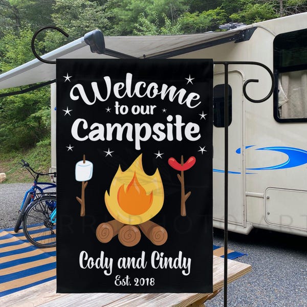 Camping Flag - Etsy