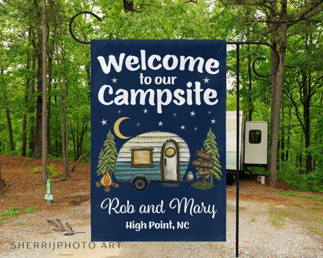 Personalized Camping Flag, Custom Garden Flag, Camping Flag, Camper ...
