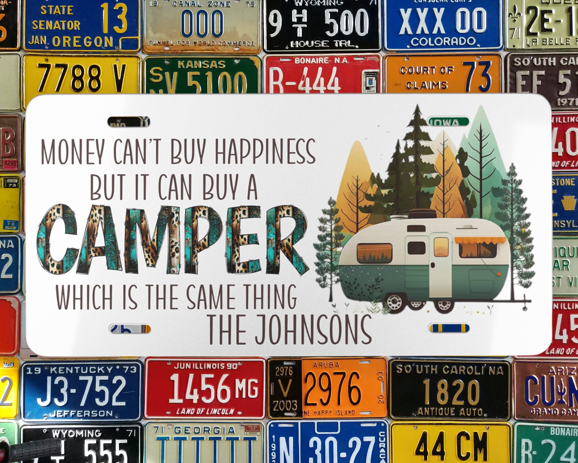 Personalized Camper License Plate: Funny RV Vanity Plate - Etsy