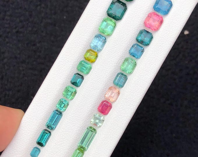 15.60 Carats Multi Colours Faceted Tourmaline Lot Origin Afghanistan - Etsy