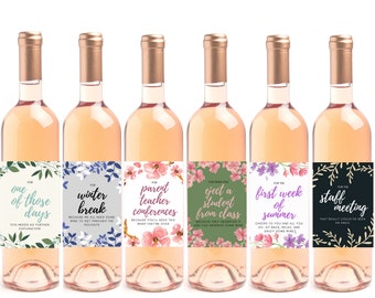 Honest Wine Labels for Teachers Printable Full Set End of - Etsy