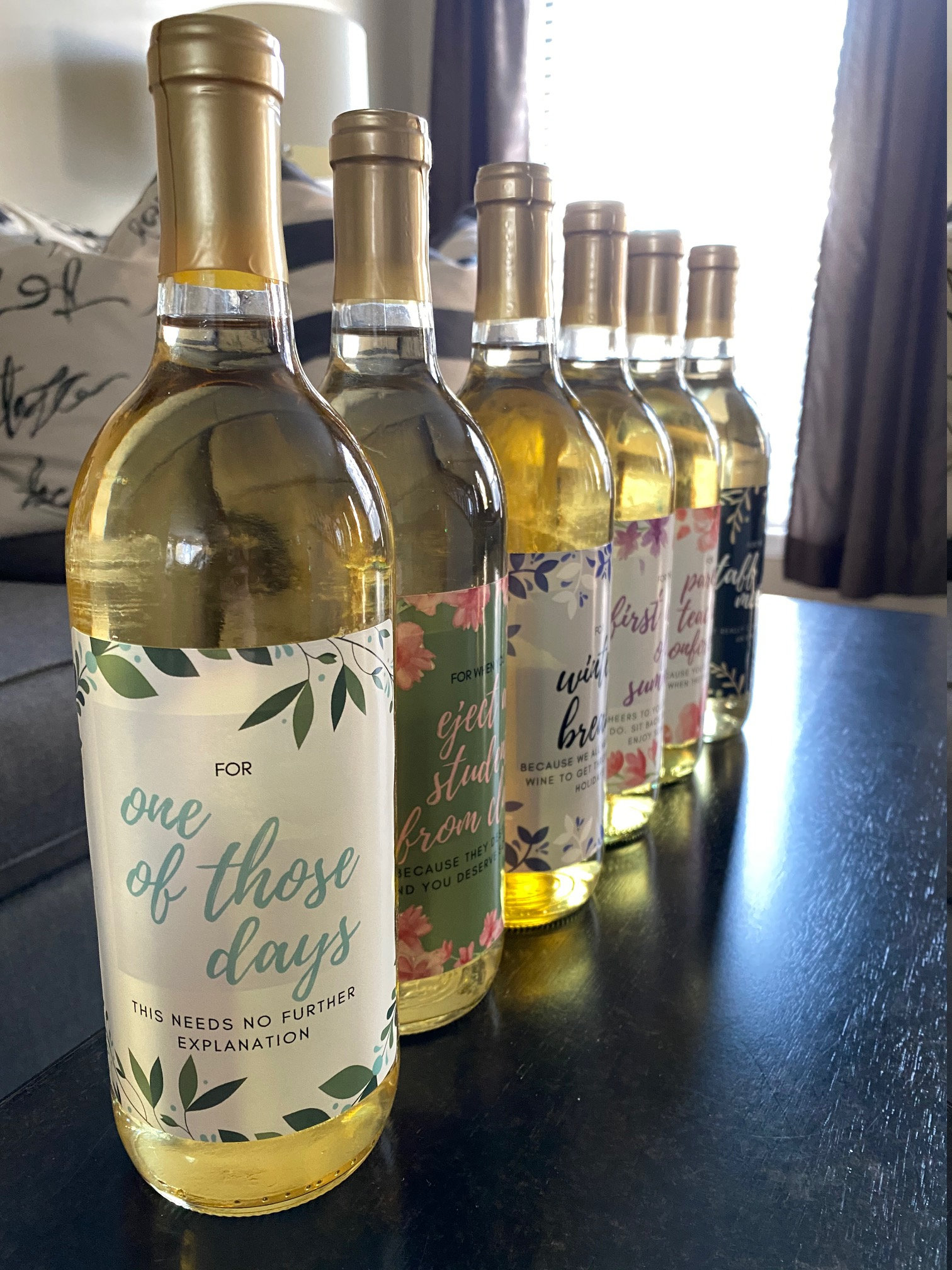 6 Teacher Appreciation Wine Labels and Stickers, Back to School ...