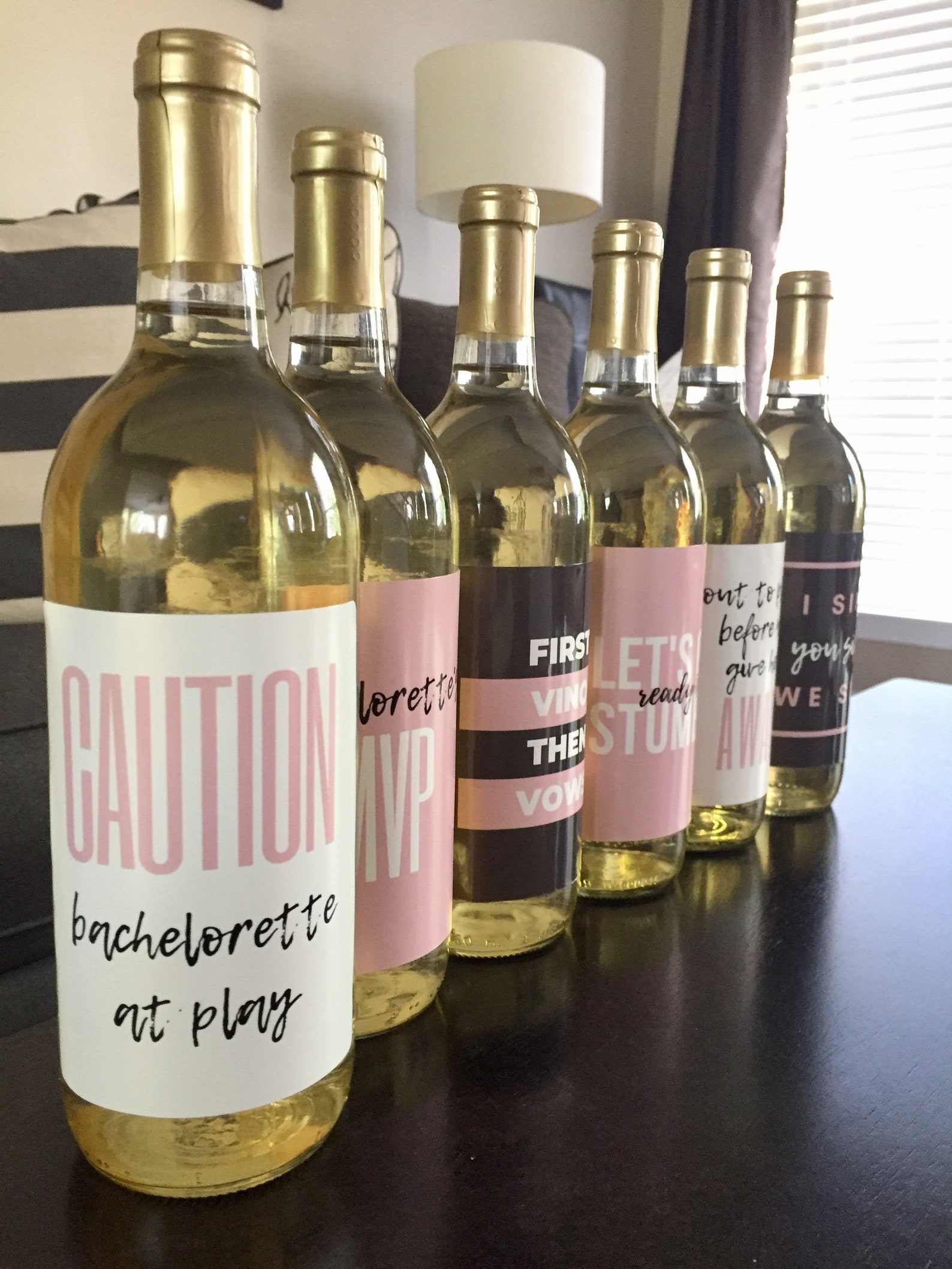 6 Bachelorette Wine Labels and Stickers Great Bachelorette - Etsy