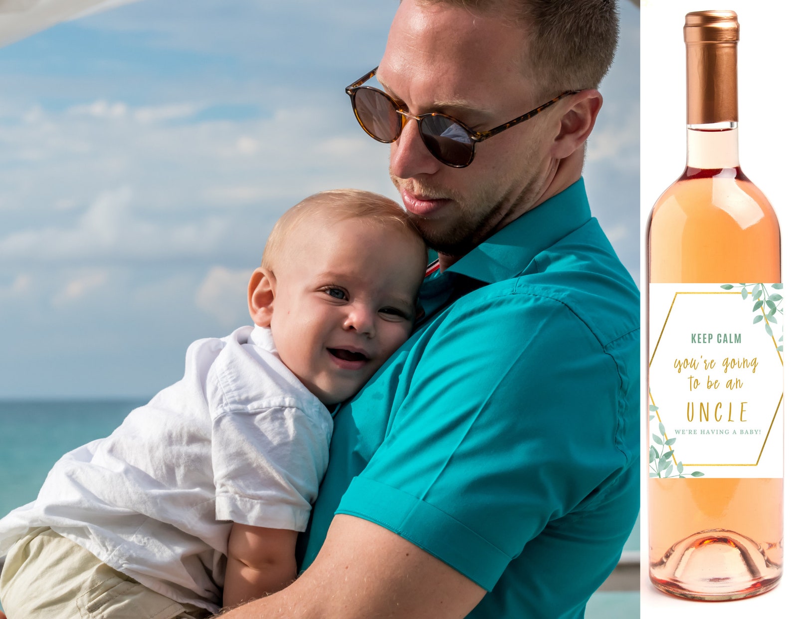 10 Pregnancy Announcement Gift Wine Bottle Labels - New Baby Reveal ...