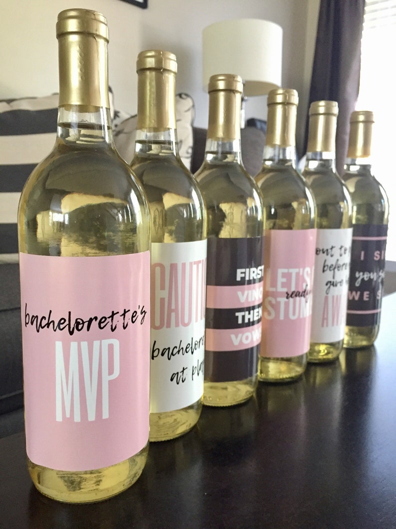 6 Bachelorette Wine Labels and Stickers Great Bachelorette | Etsy