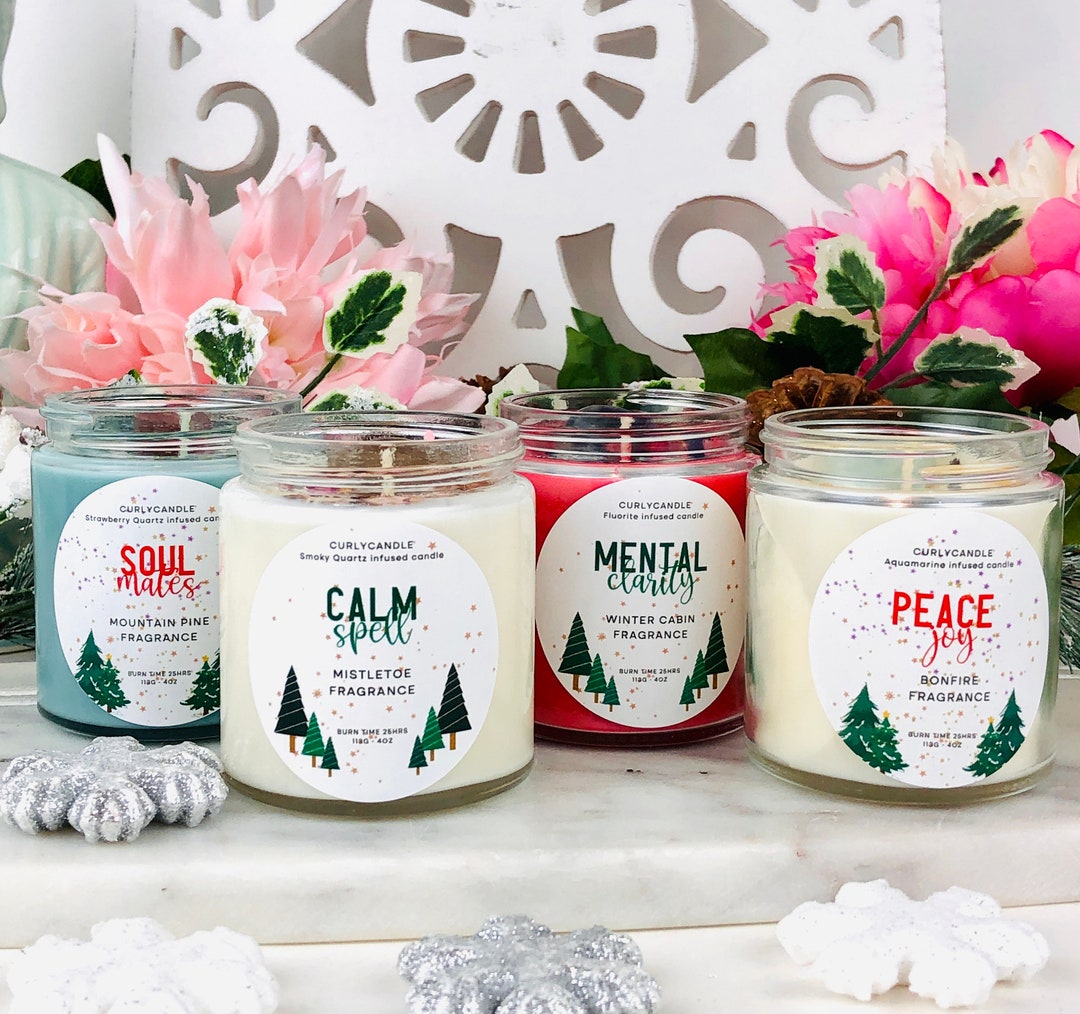 Christmas Holiday Crystal Candle Gift Set , Christmas Scented Candles ...