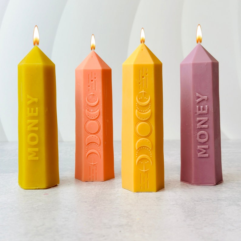 Moon Phase Candle Mold, Crystal Intention, Witchcraft Wiccan Mould - Etsy