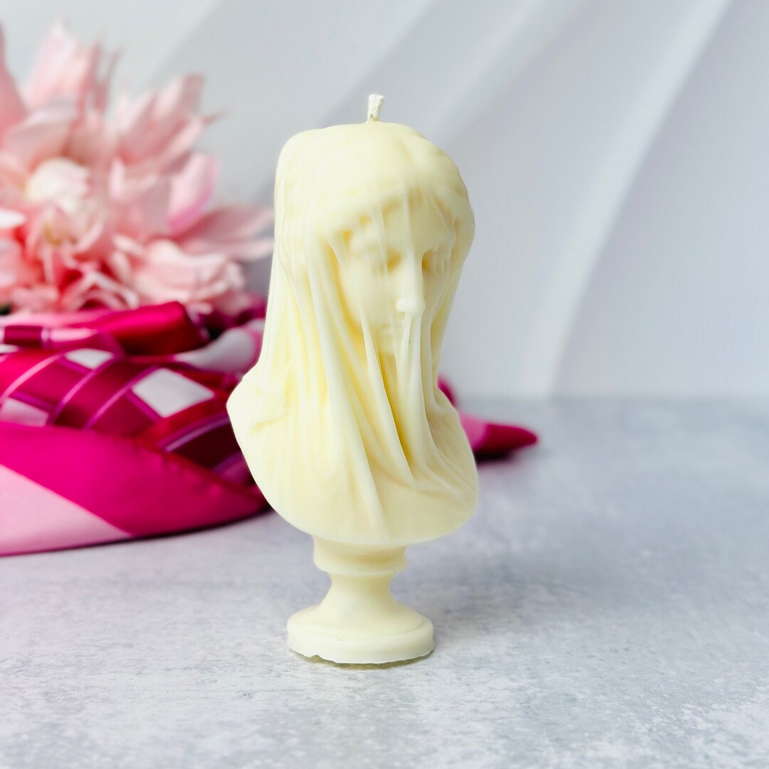 Veiled Lady Soy Candle, Sculptural Bust Candle, Housewarming Gift - Etsy
