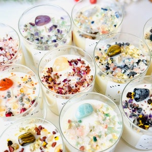 Zodiac Crystal Candles Intention Aesthetic Candle Birthday - Etsy Canada