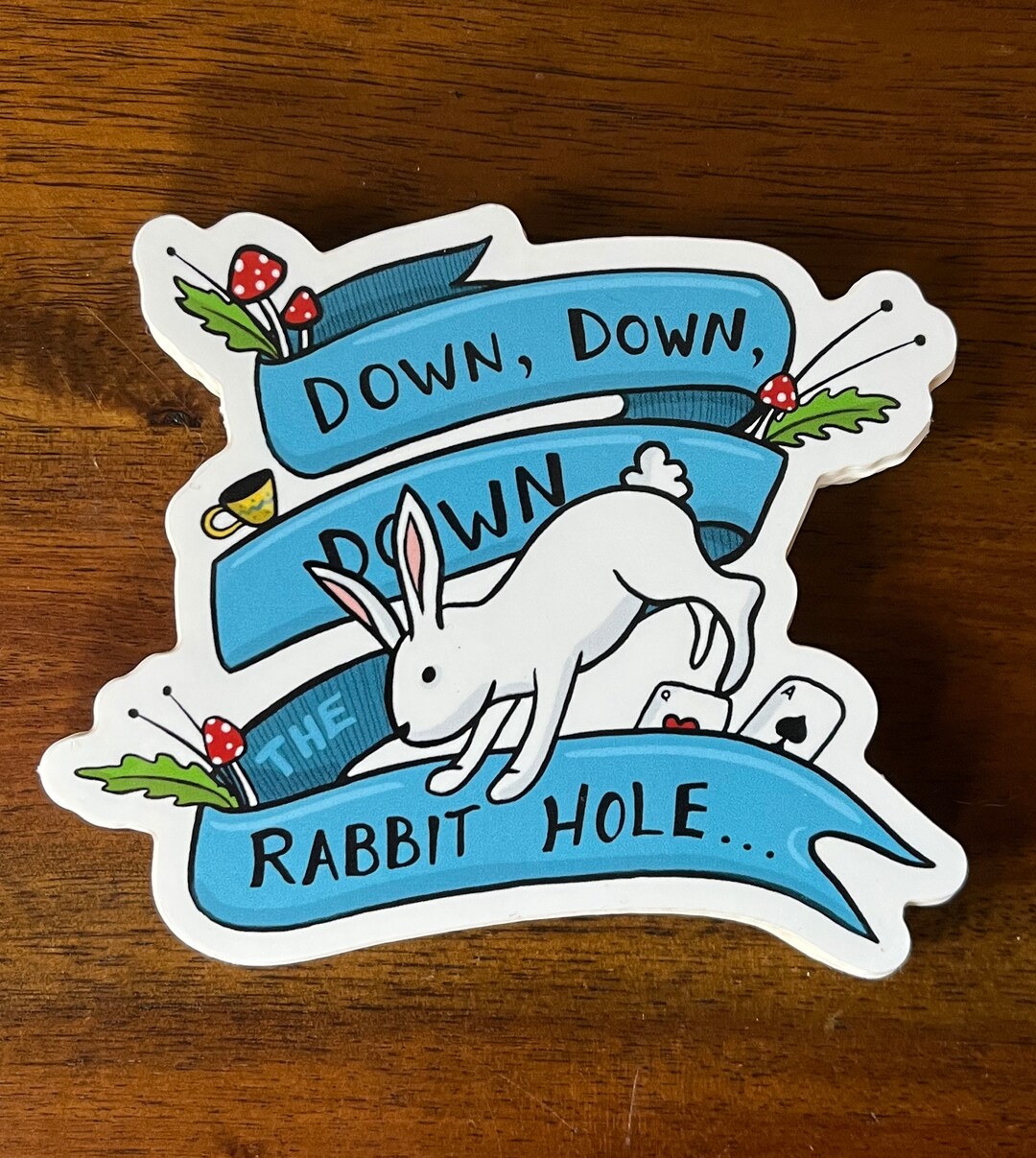 Down the Rabbit Hole Die-cut Sticker - Etsy