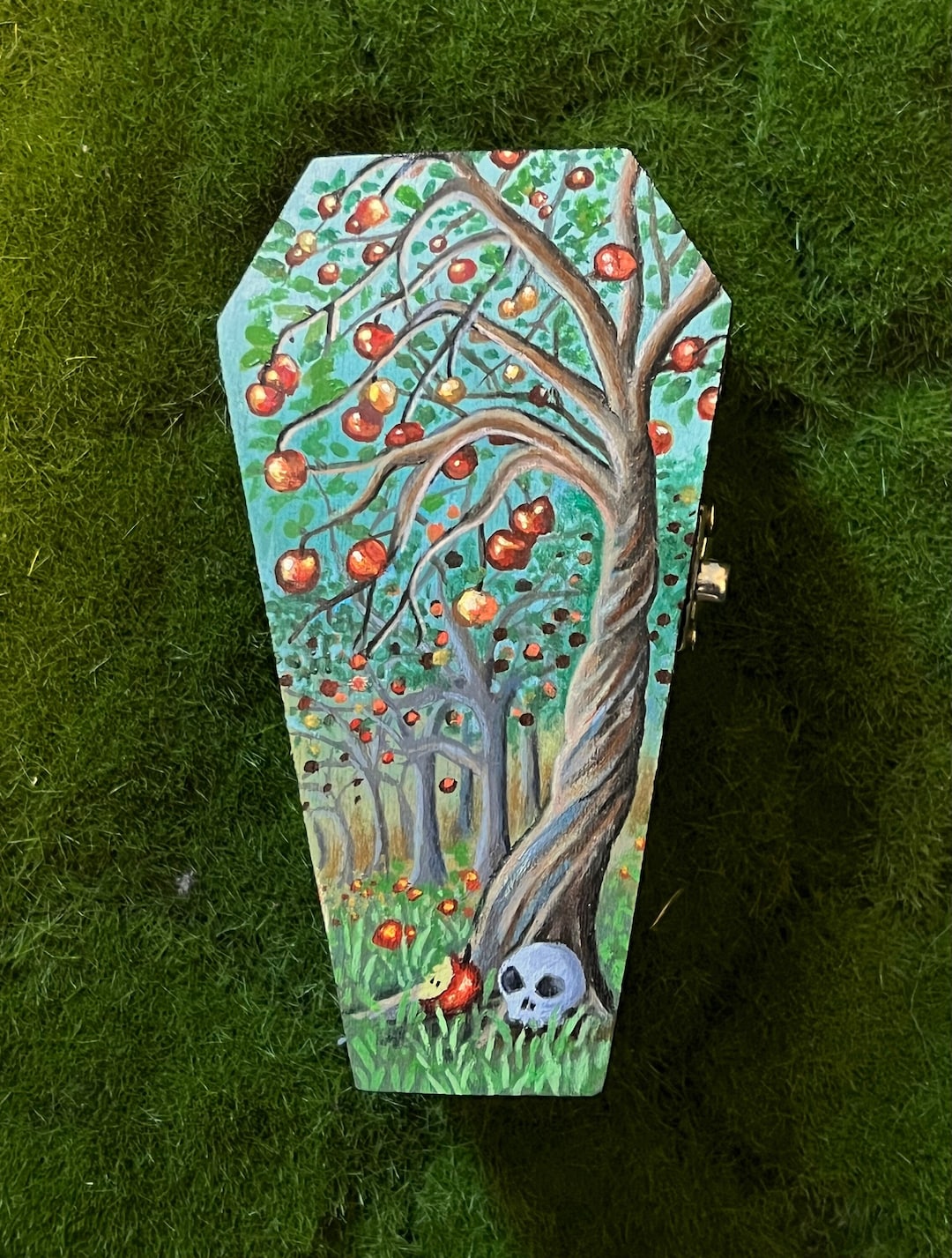 Hand-painted Poison Apple Coffin Box - Etsy
