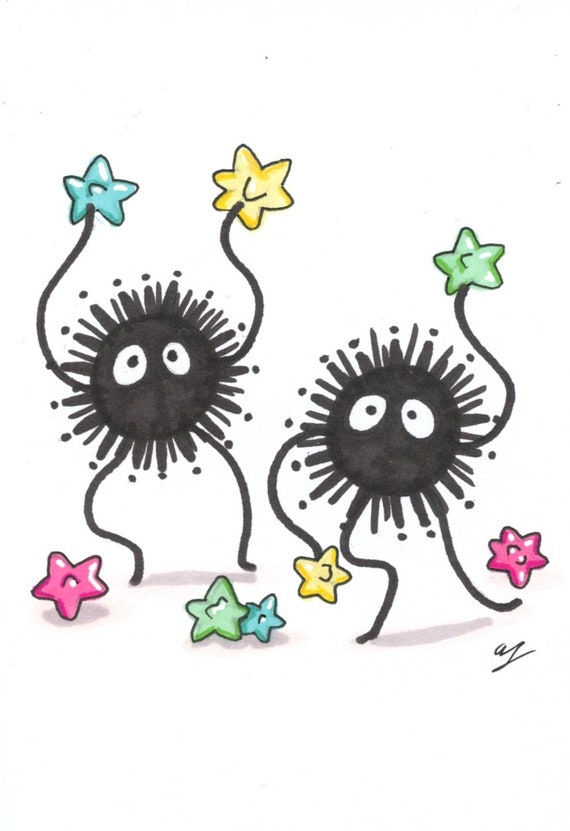 Spirited Away Soot Sprite Card - Etsy