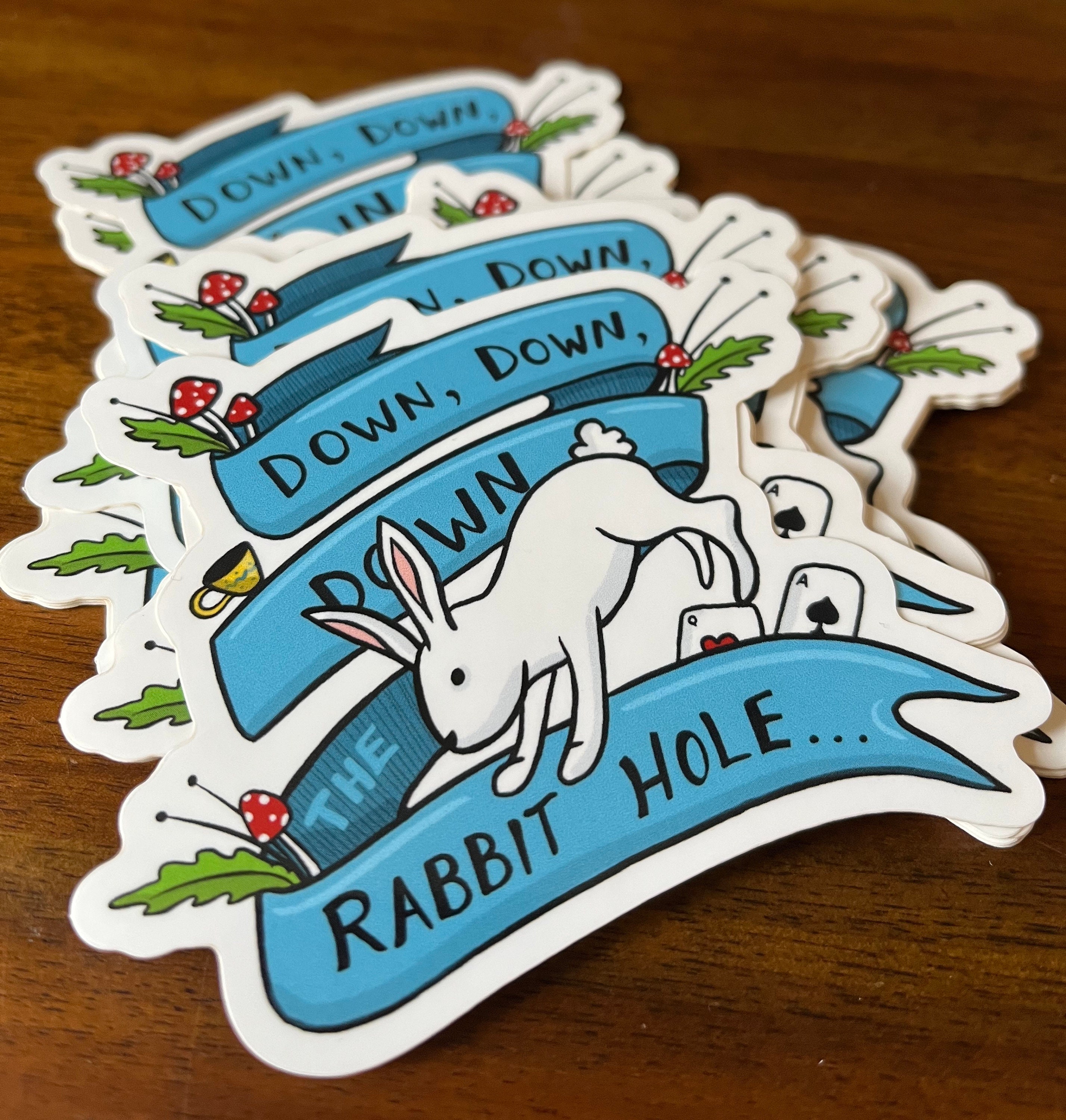 Down the Rabbit Hole Die-cut Sticker - Etsy