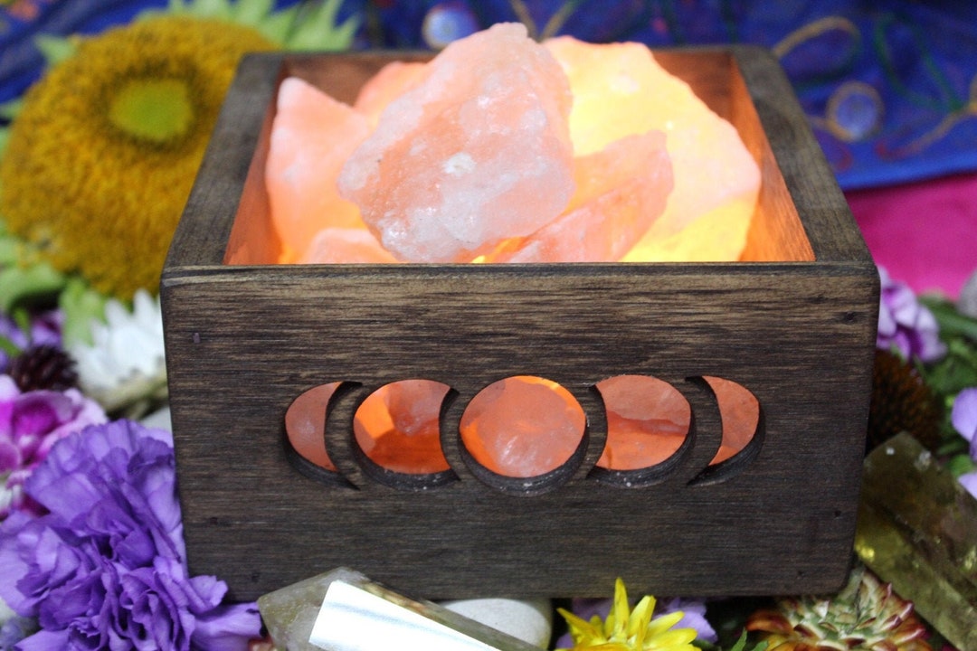 Moon Phase Himalayan Salt Lamp/salt Box - Etsy