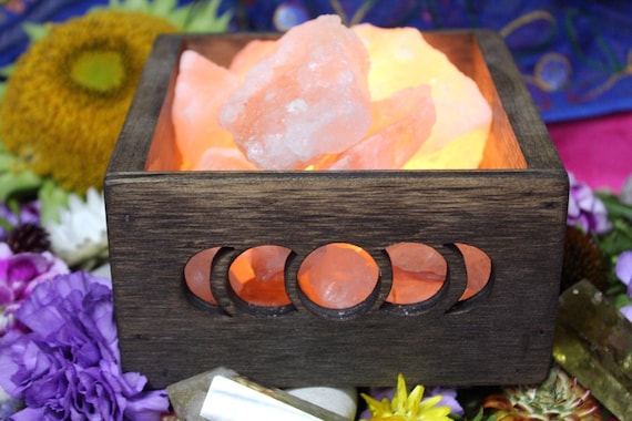 Moon Phase Himalayan Salt Lamp/salt Box | Etsy
