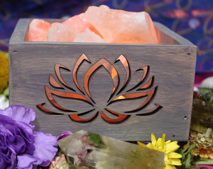Lotus Flower Himalayan Salt Lamp/salt Box - Etsy
