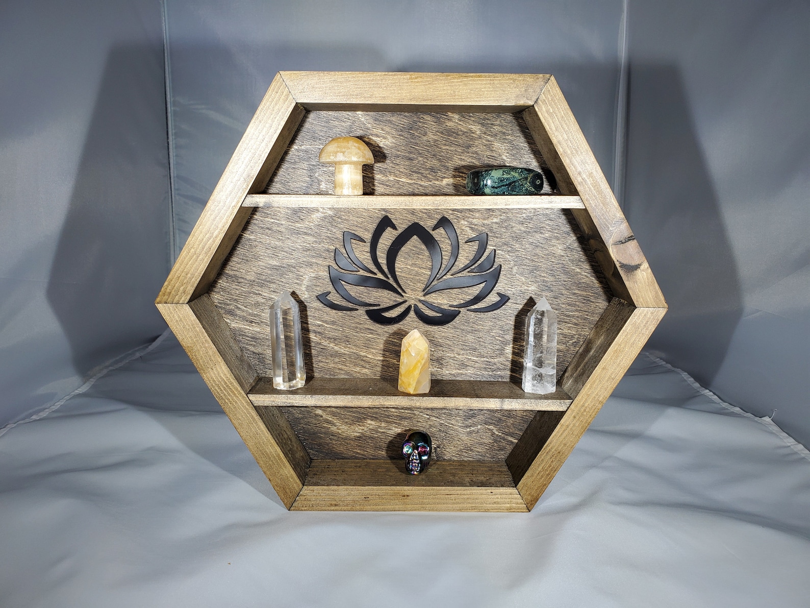 Lotus Flower Hexagon Display Shelf | Etsy