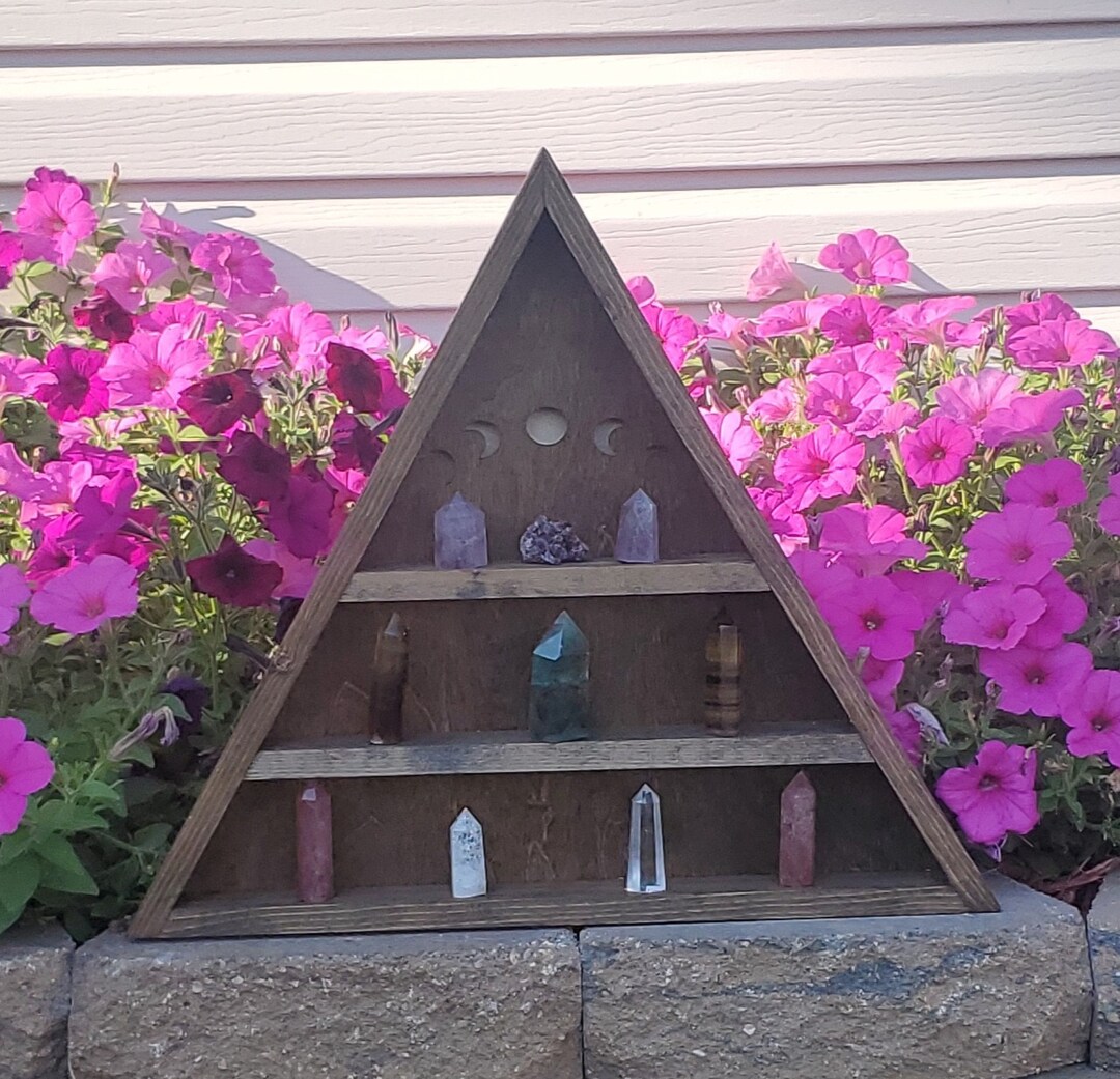 Lighted Moon Phase Triangle Display Shelf - Etsy