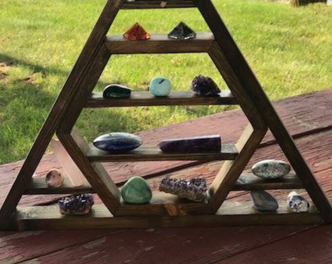 Mini Hexagon Display Shelf, Crystal Display Shelf, Hegagon Shelf ...