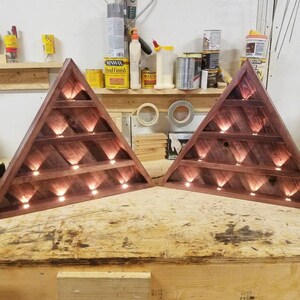 Lighted Triangle Display Shelf - Etsy
