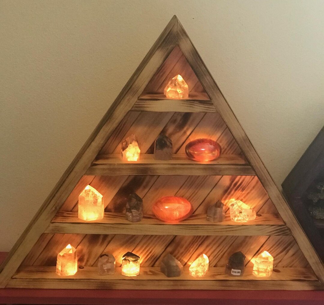 Lighted Triangle Display Shelf - Etsy