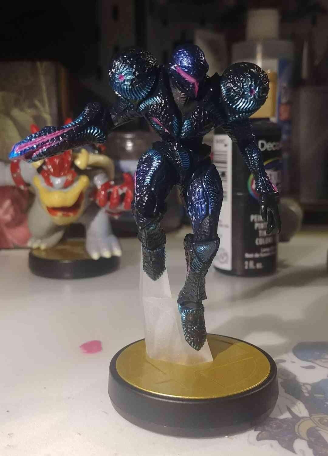 Neon Dark Samus Custom Amiibo - Etsy