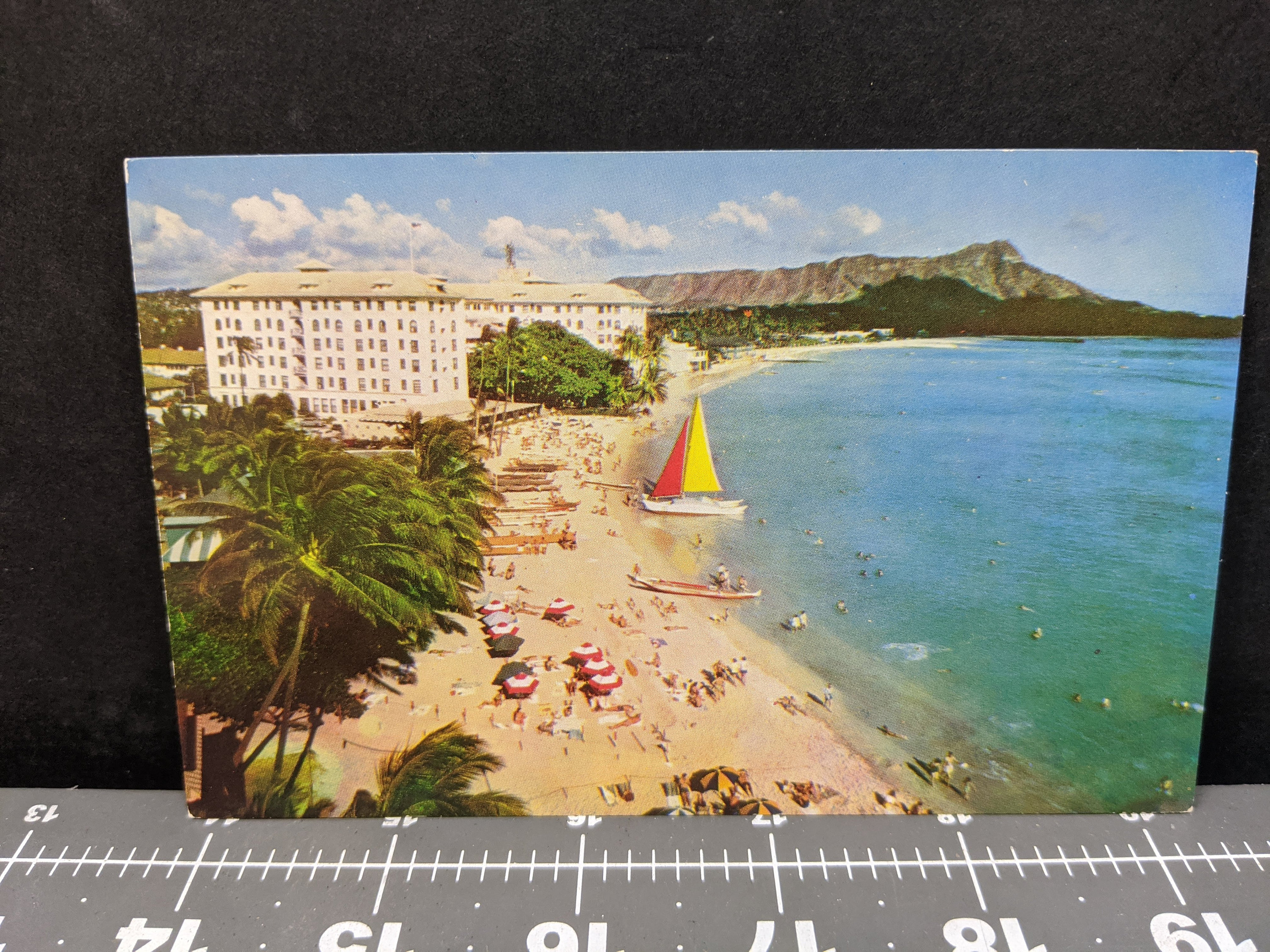 Stationery Waikiki Beach and the Moana Hotel Hawaii Color Card Vintage ...